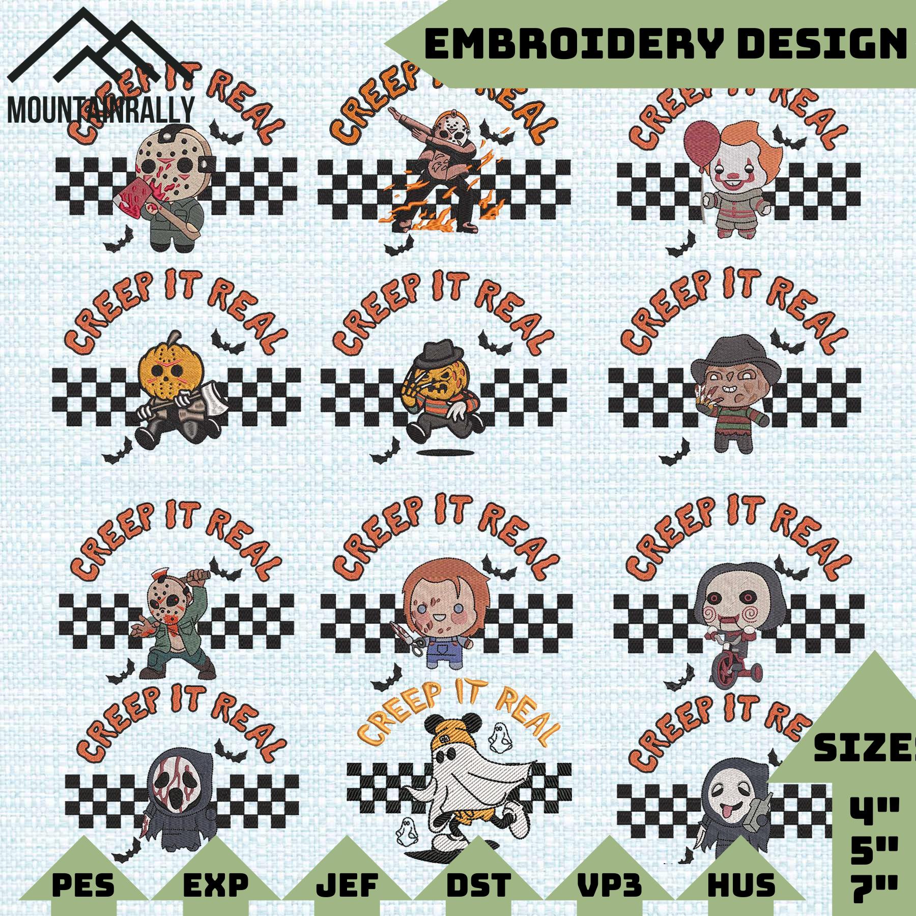 20+ Creep It Real Movie Embroidery Bundle, Halloween Embroi | Inspire ...