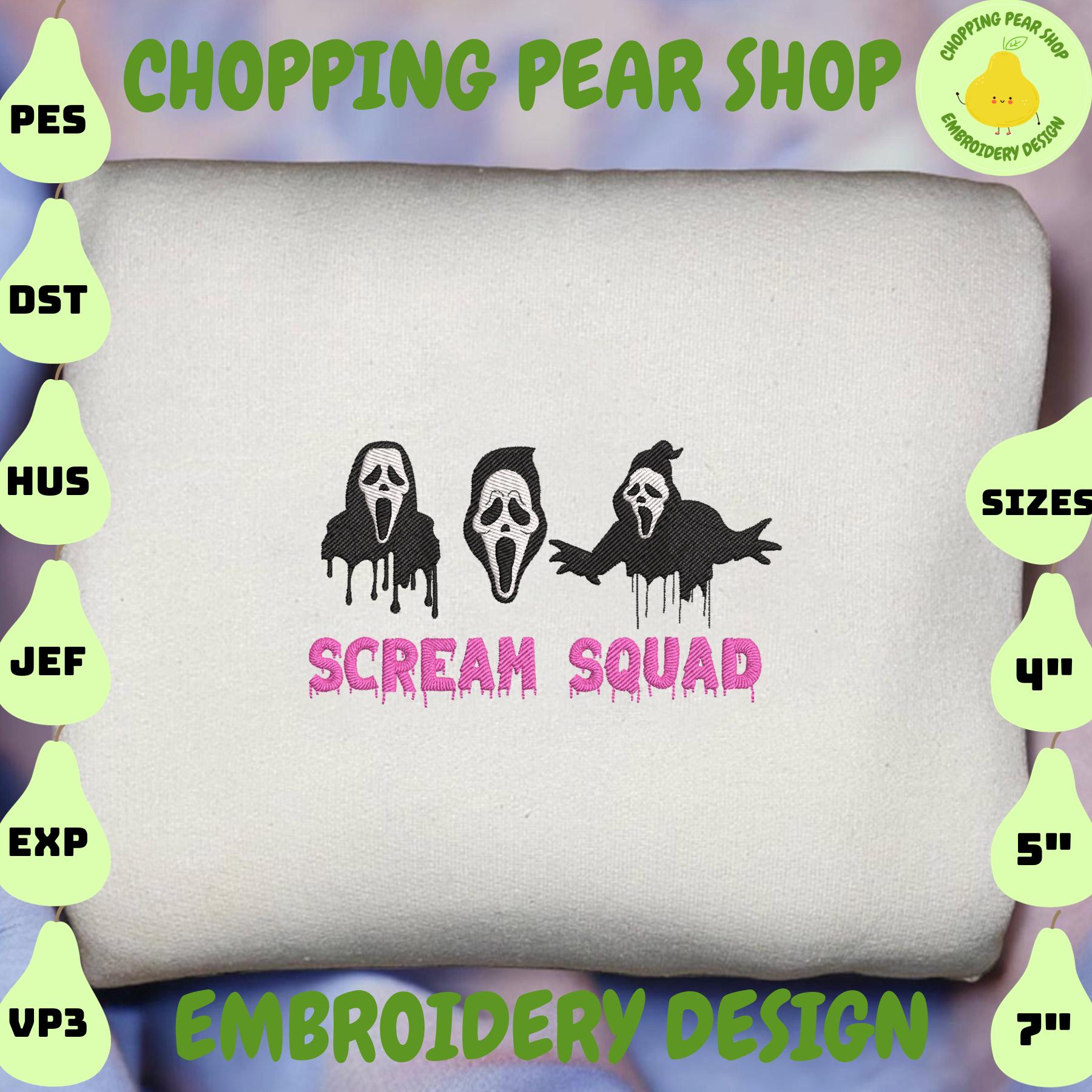 Horror Characters Embroidery Design, Scream Squad Embroidery | Inspire ...