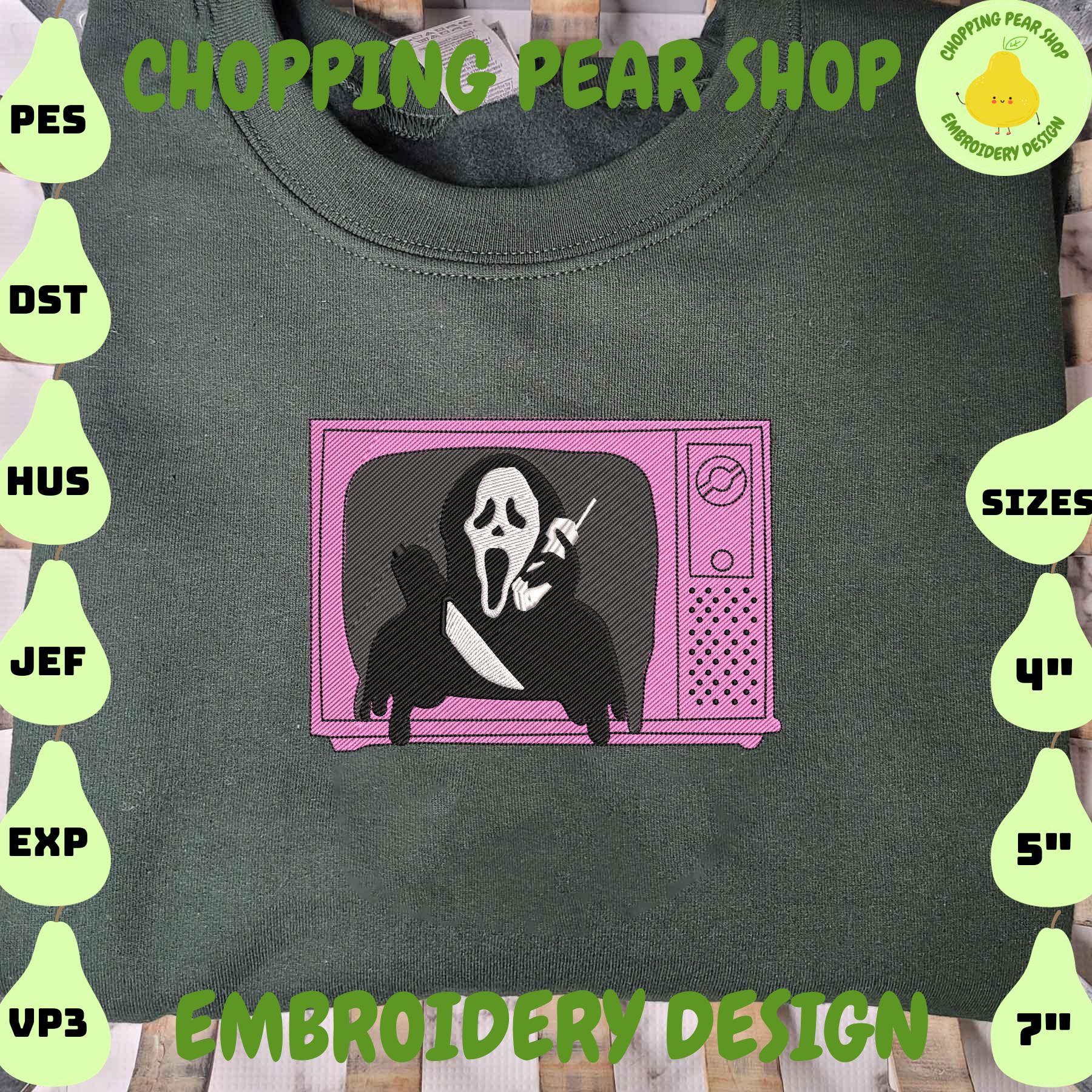Face Ghost Embroidery Design, Scary Halloween Embroidery Mac | Inspire ...