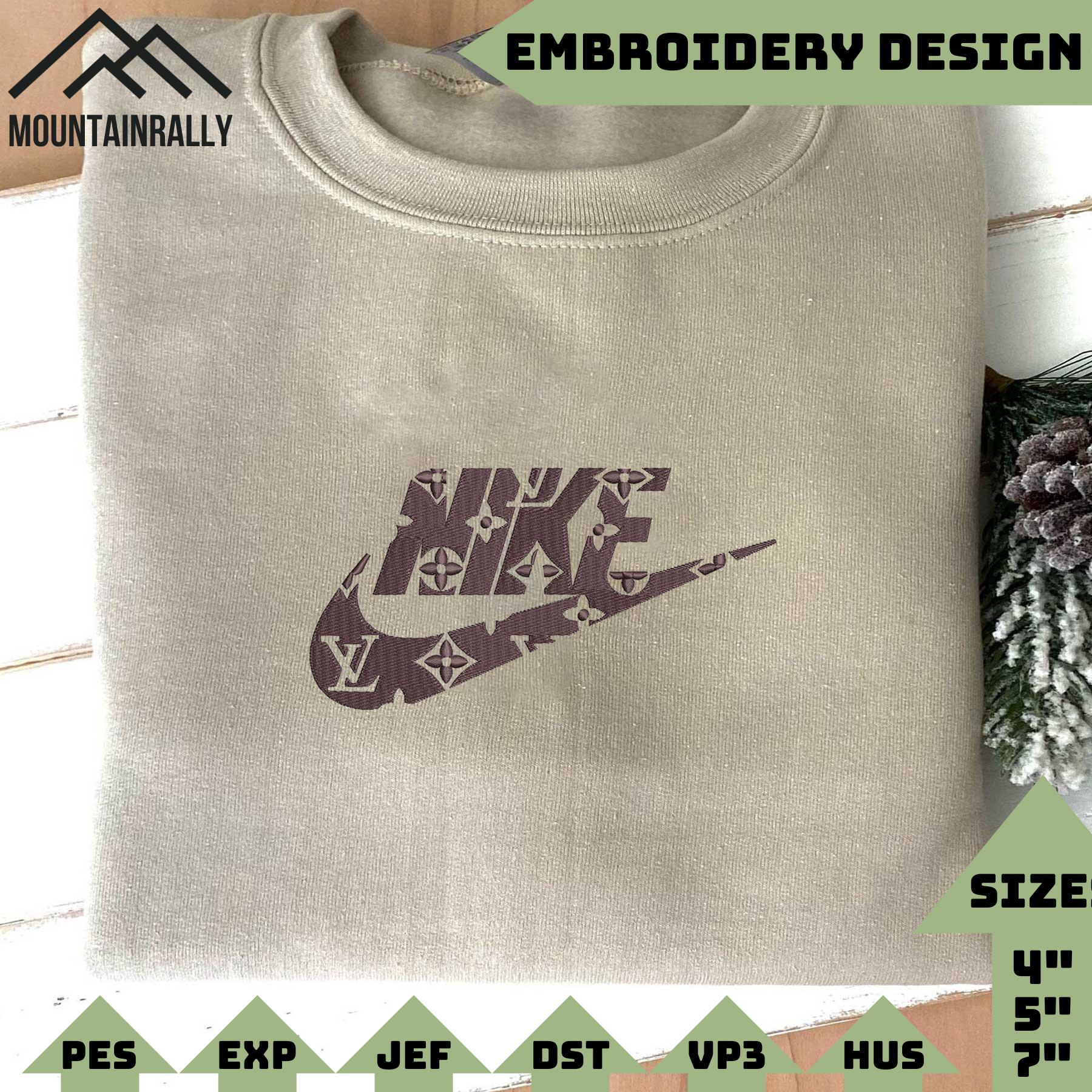 Brand Custom Embroidered Sweatshirt, Louis Vuitton NIKE Embr | Inspire Uplift