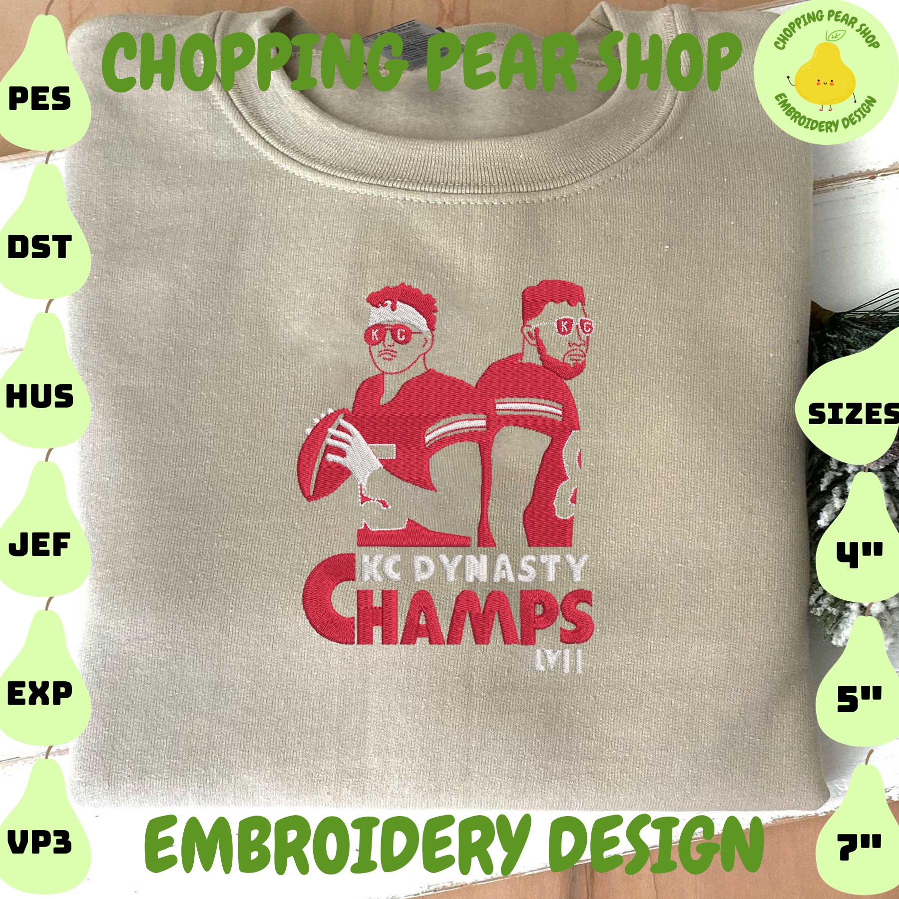 KC Dynasty Champs Football Logo Embroidery Design, NFL Kansa | Inspire ...