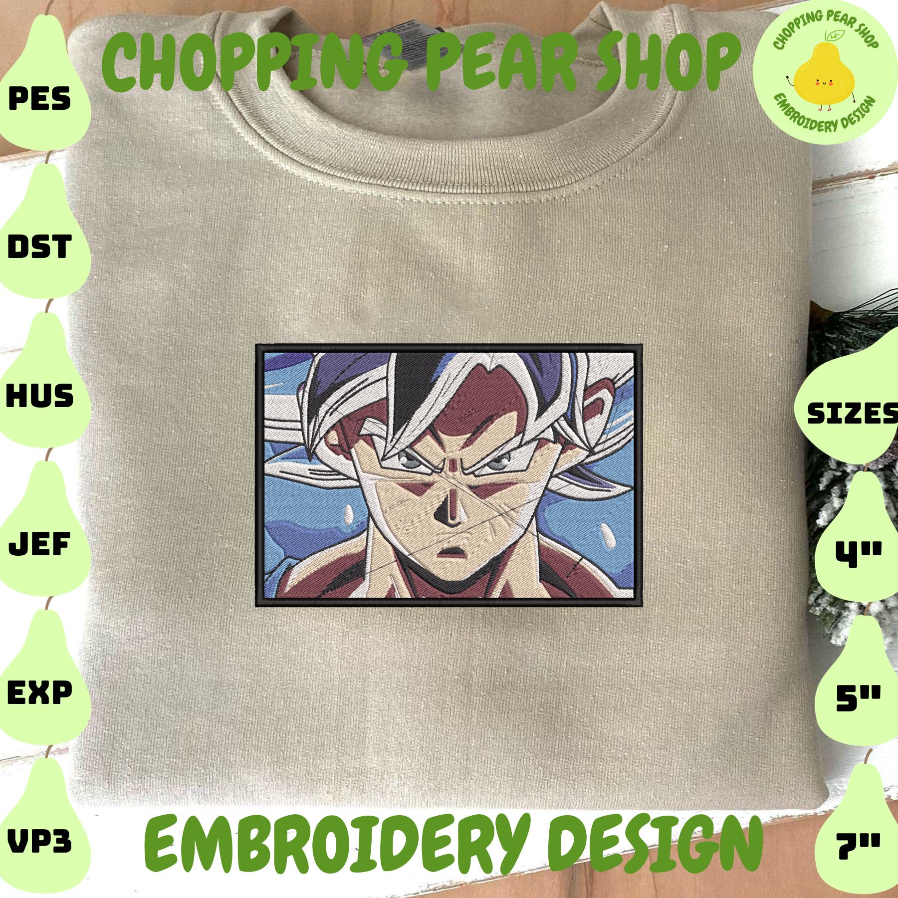 Anime Embroidery Designs, G0ku UI Embroidery Designs, Anime | Inspire ...