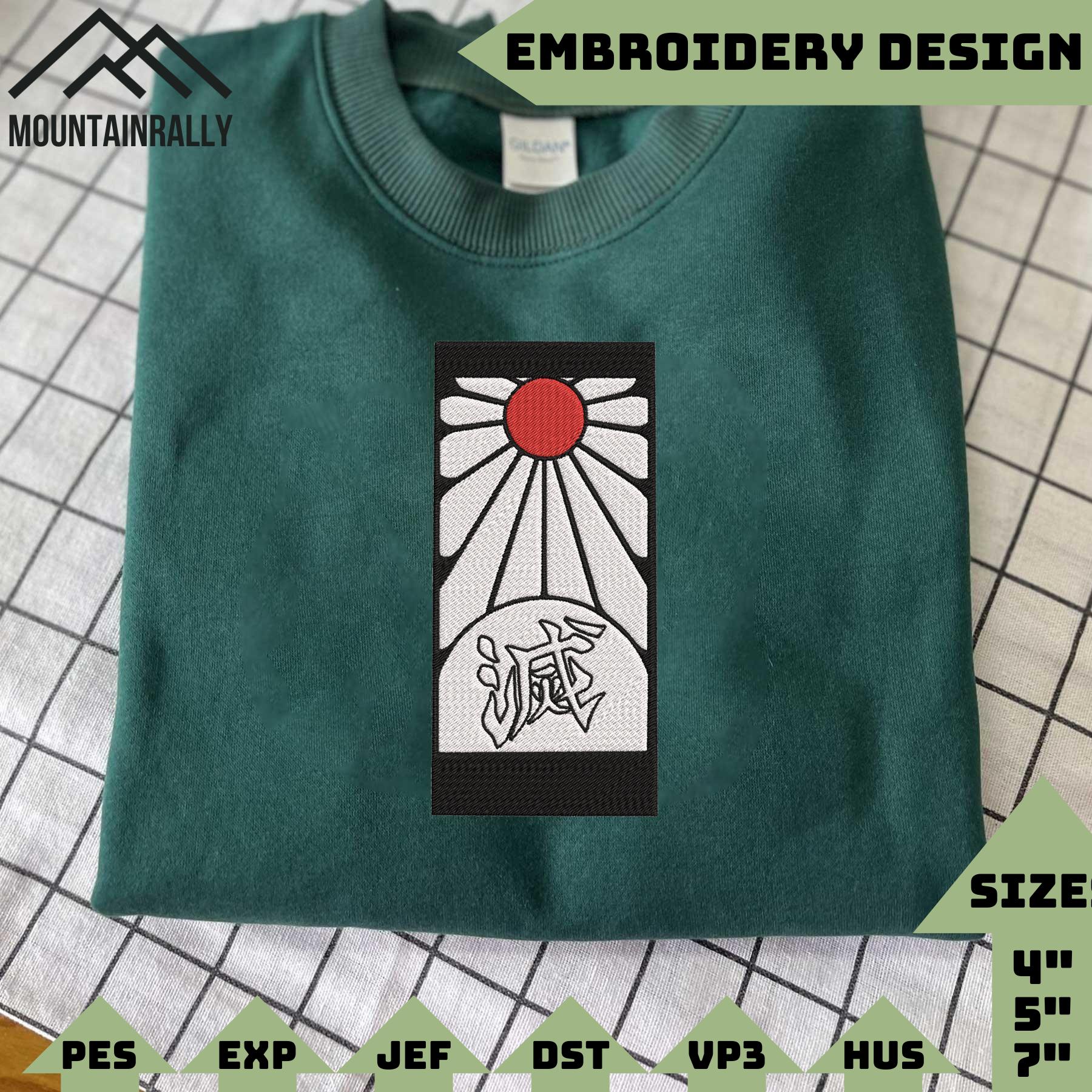 Demon Slayer Embroidery, Anime Embroidery, Logo Demon Slayer - Inspire ...