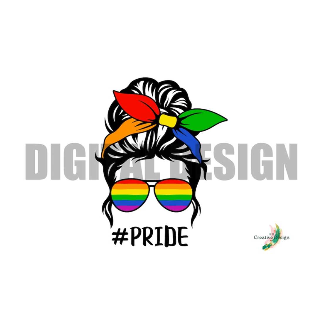 Messy Bun Pride LGBTQ Digital Design SVG Cricut Silhouette P | Inspire ...