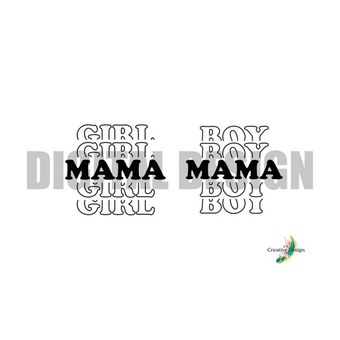 Boy Mama Girl Mama Bundle Svg Digital Design Two Designs Cri | Inspire ...