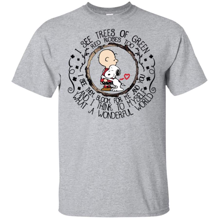 Snoopy I see trees of green red roses too I see them bloom T | Inspire ...
