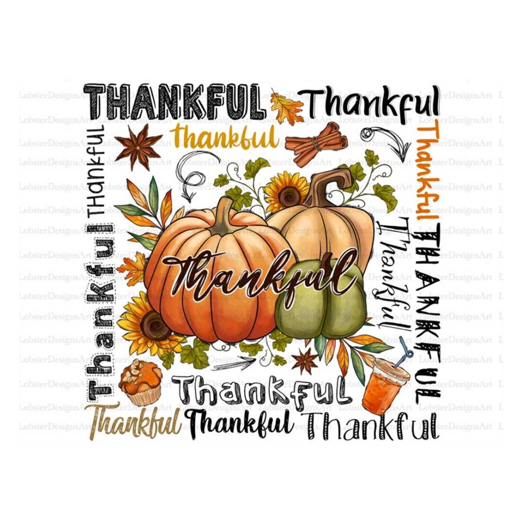 Thankful Design Png File, Fall Png, Pumpkin PNG, Thankful Pn - Inspire ...