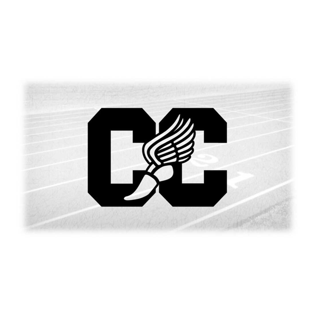Sports Clipart: Black Style Letters 'CC' for Cross Country w | Inspire ...