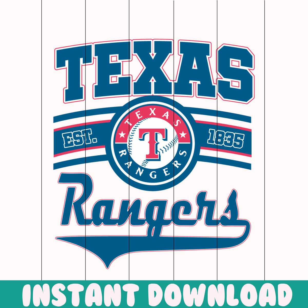 Vintage Texas Rangers Baseball Est 1835 SVG File For Cricut | Inspire ...