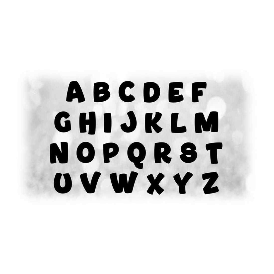 Word Clipart: Black Solid Cartoon Alphabet Letter Templates - Inspire ...