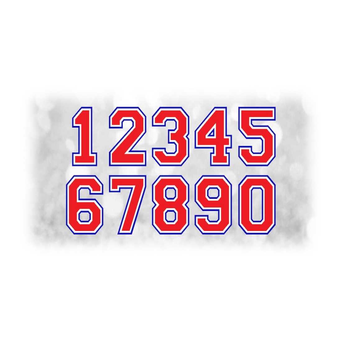 Sports Clipart: Jersey Number Templates Grouped on Single Sh - Inspire ...
