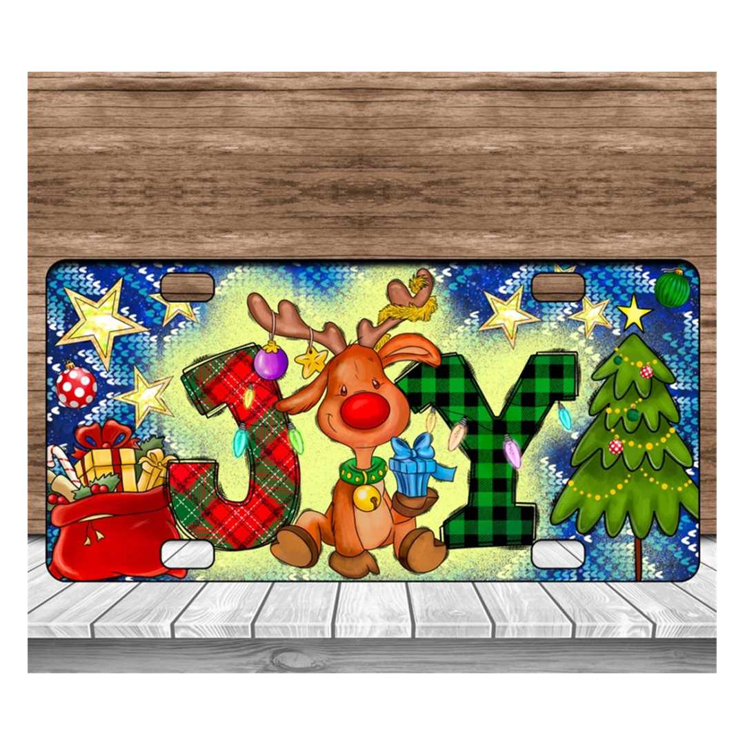Joy Christmas License Plate Png Sublimation Design, Joy Png, | Inspire ...