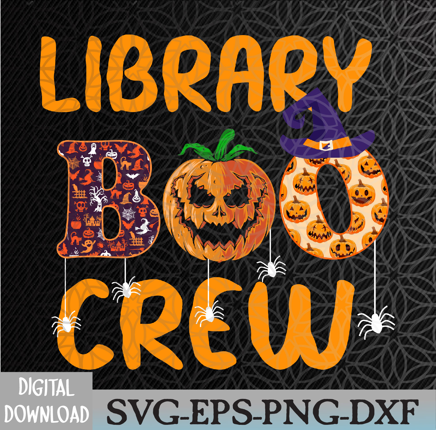 Library Boo Crew School Librarian Halloween Library Book Svg | Inspire ...
