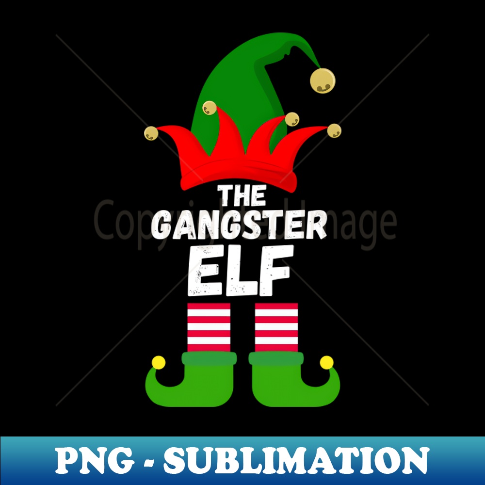 The Gangster Elf Family Christmas Elf Costume - Instant PNG | Inspire ...