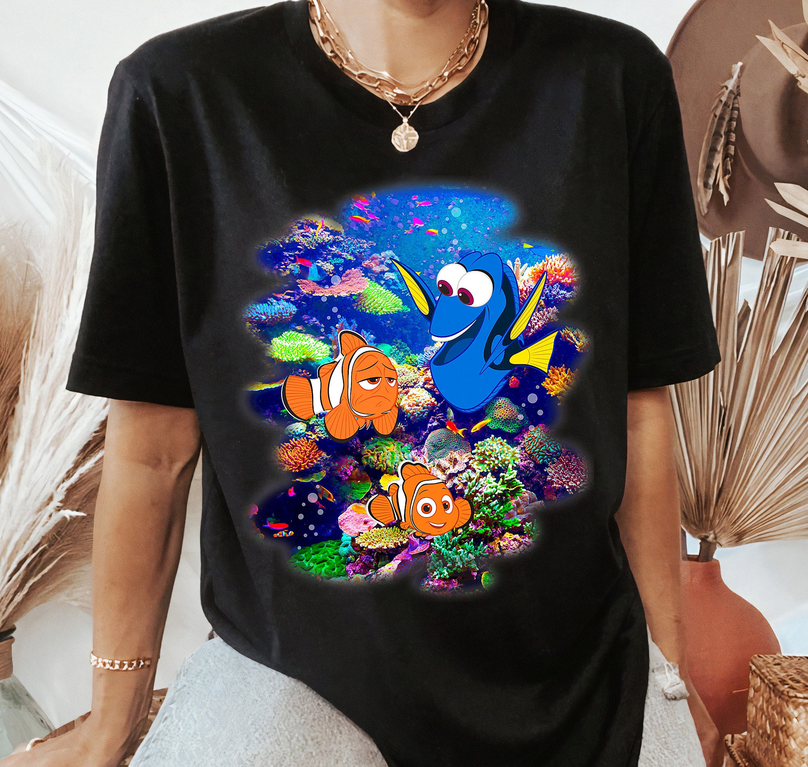 Disney Pixar Finding Dory Nemo Rainbow Reef Graphic TShirt, | Inspire ...
