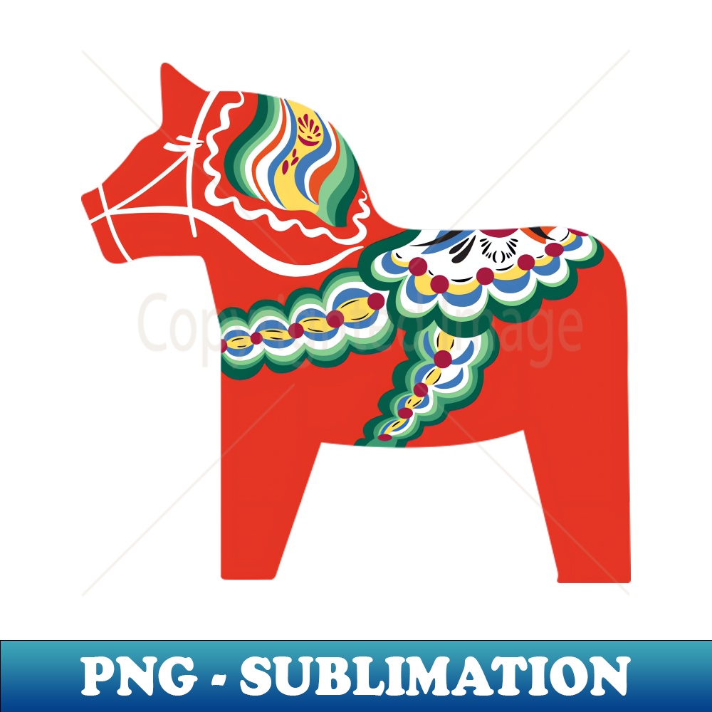 Swedish Dala Horse - PNG Transparent Sublimation File - Boos | Inspire ...