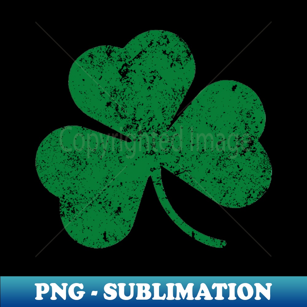 Giant Green Shamrock Distressed Effect - Exclusive PNG Subli - Inspire ...
