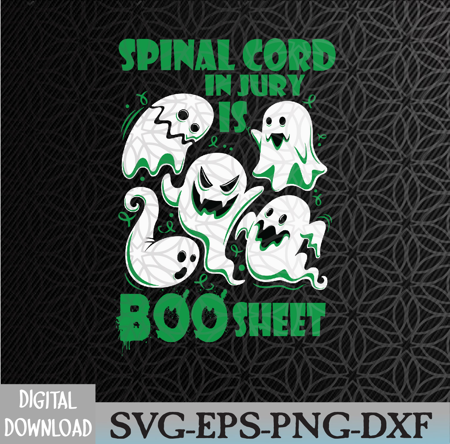 Spinal Cord Injury is Boo Sheet Green Boos Halloween Ghost S | Inspire ...