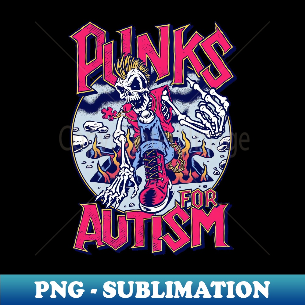 Punk autism - Instant Sublimation Digital Download - Enhance - Inspire ...
