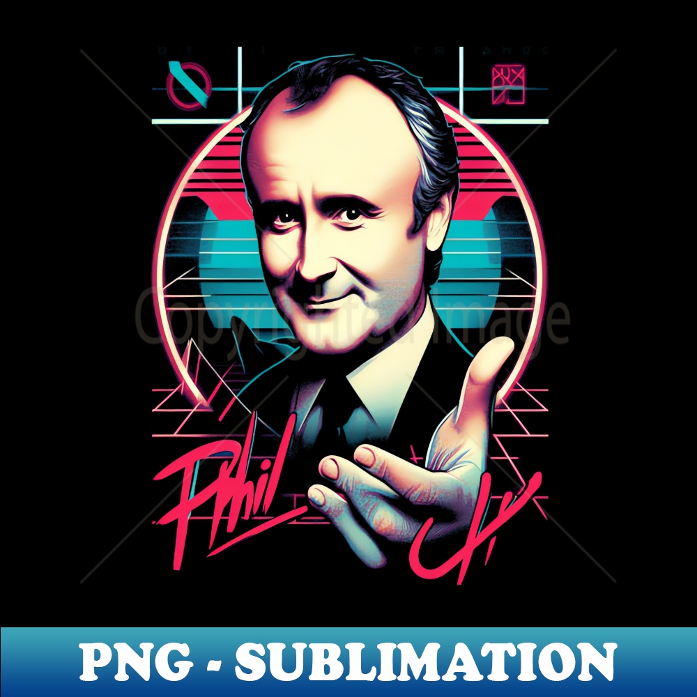 Phil Collins Retro 80s Aesthetic Fan Design Professional Inspire