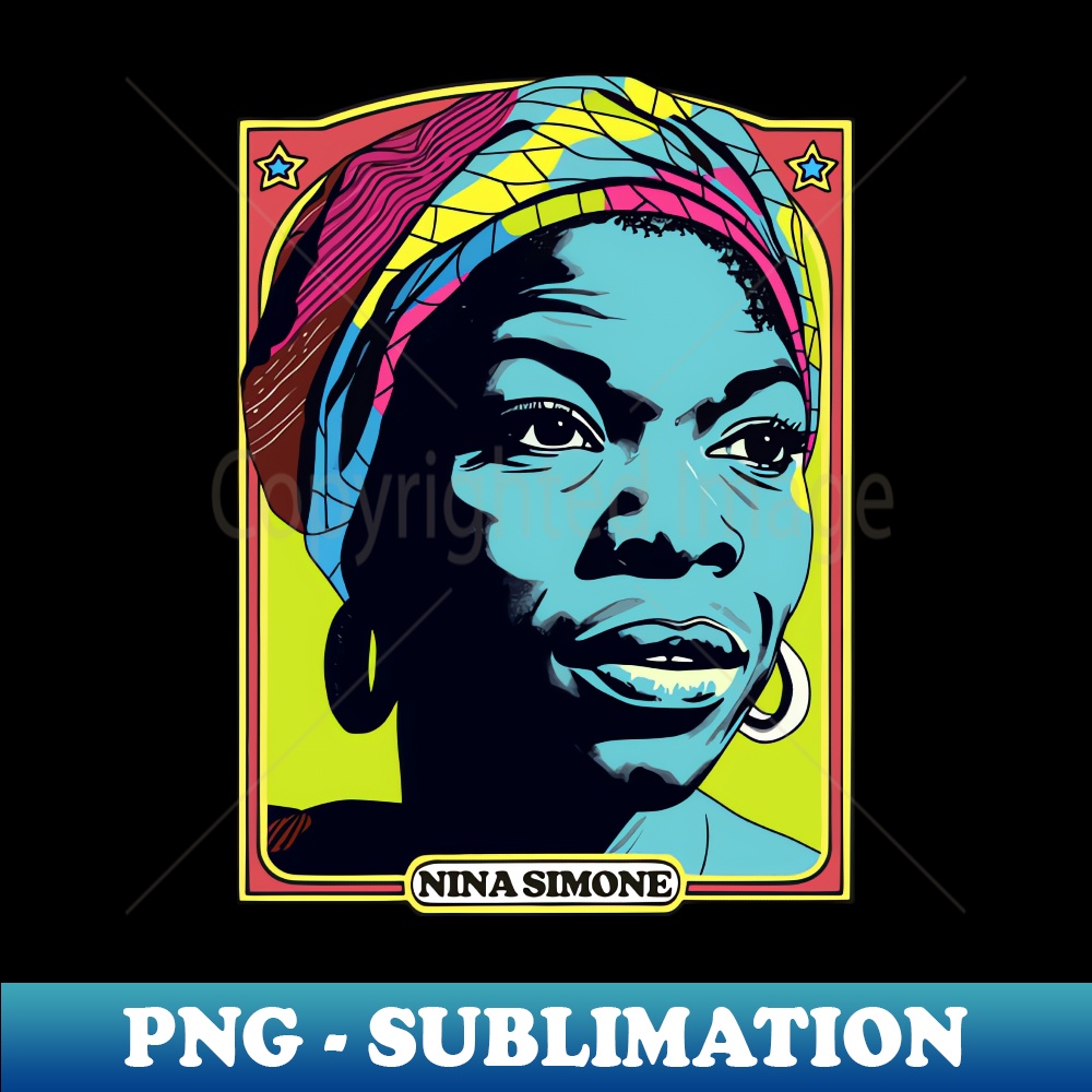 Nina Simone Original Retro Fan Art Design - Instant PNG Sub | Inspire ...