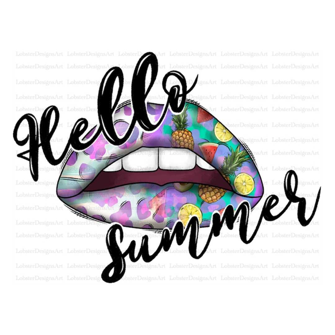Hello Summer Lips Png, Hello Summer PNG, Lips png, I Love Su - Inspire ...