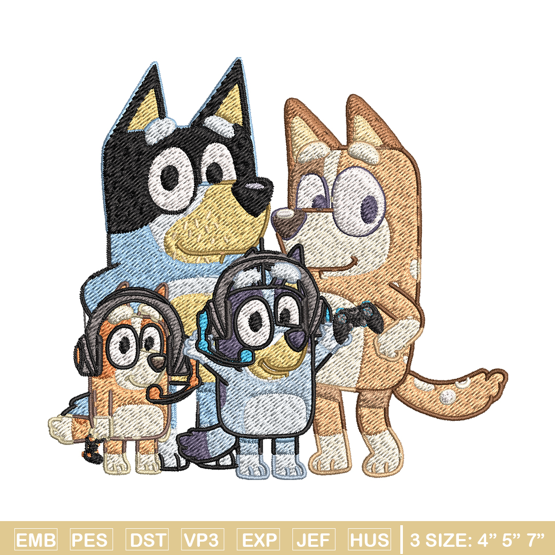 Bluey family Embroidery, Bluey family Embroidery, Embroidery | Inspire ...