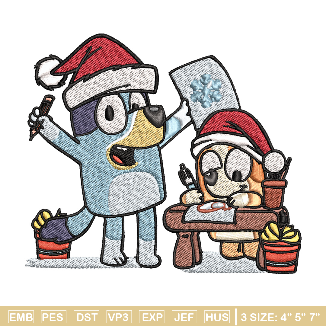 Bluey snow Embroidery Design, Bluey Embroidery, Embroidery F | Inspire ...