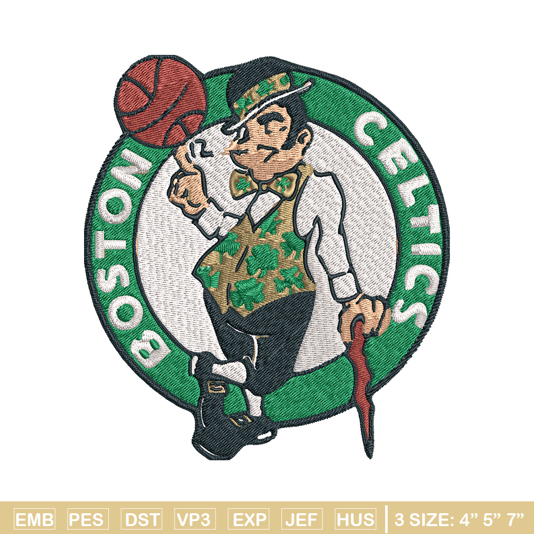 Boston Celtics Embroidery Design, Logo Embroidery, NBA Embro | Inspire ...