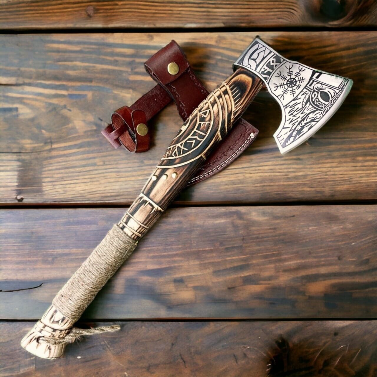 Buy Premium Handcrafted Odin Viking Axe | Engraved Norse Car | Inspire ...