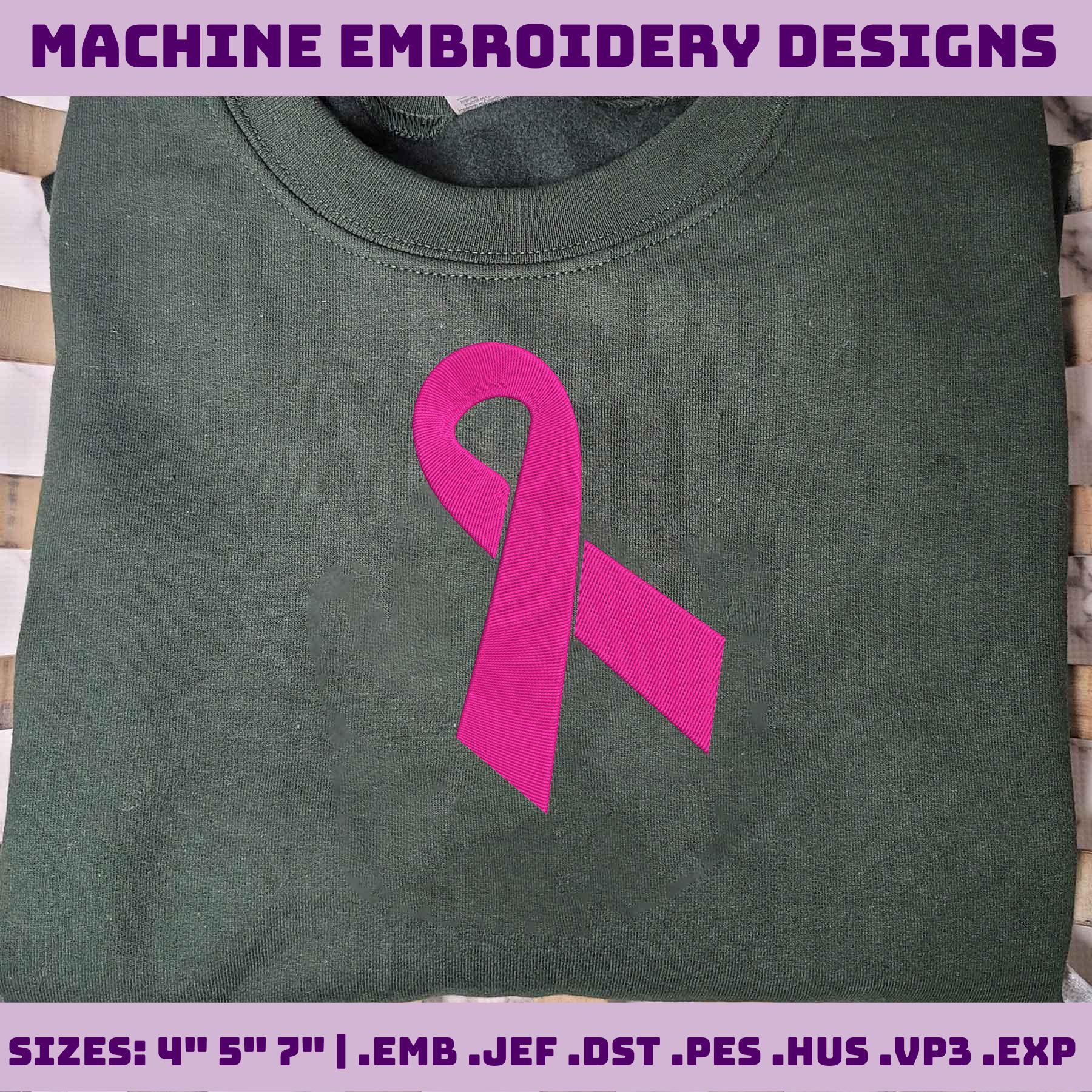 Pink Ribbon Embroidery Designs, Breast Cancer Embroidery Des | Inspire ...
