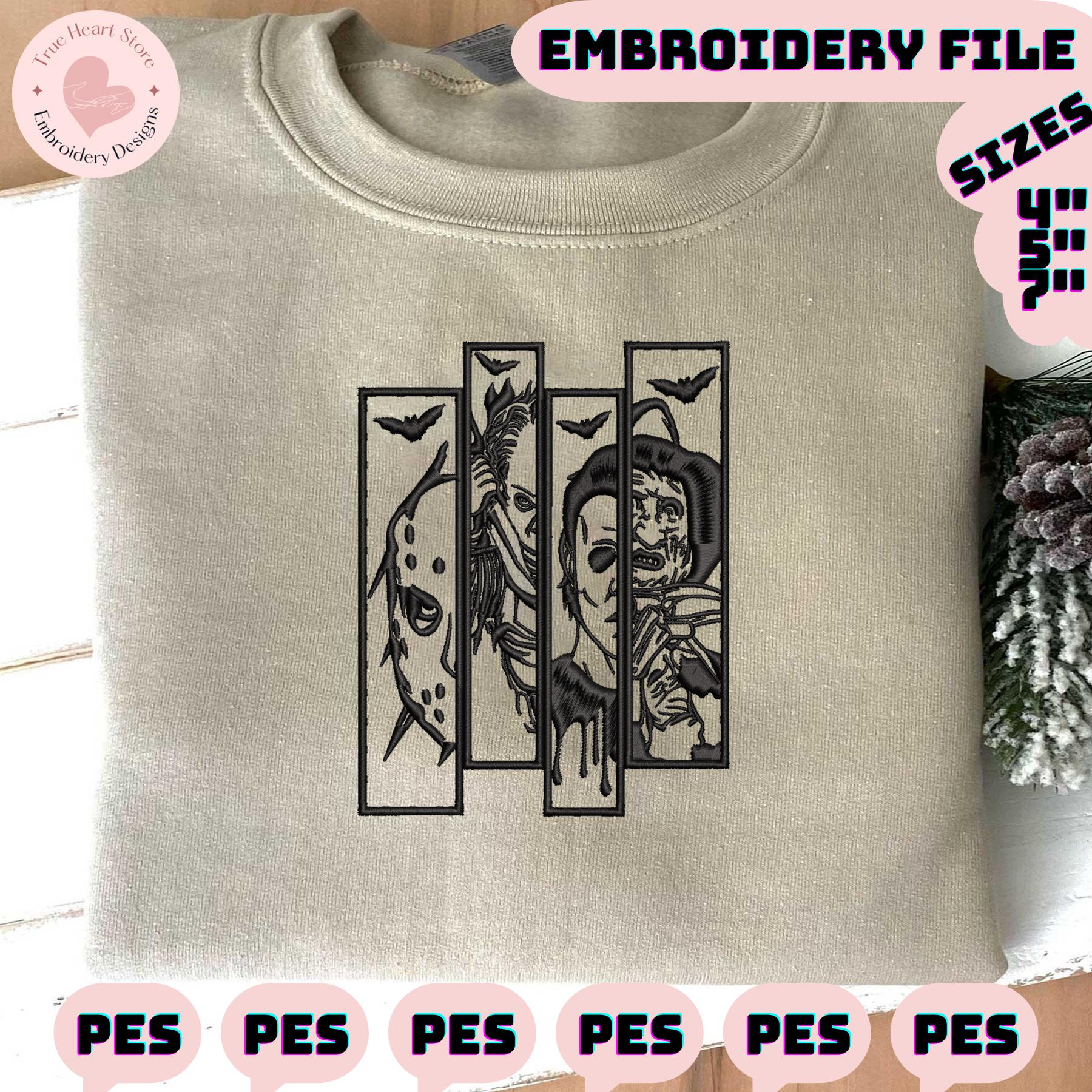 Horror Movie Characters Embroidery File, Happy Halloween Emb | Inspire ...