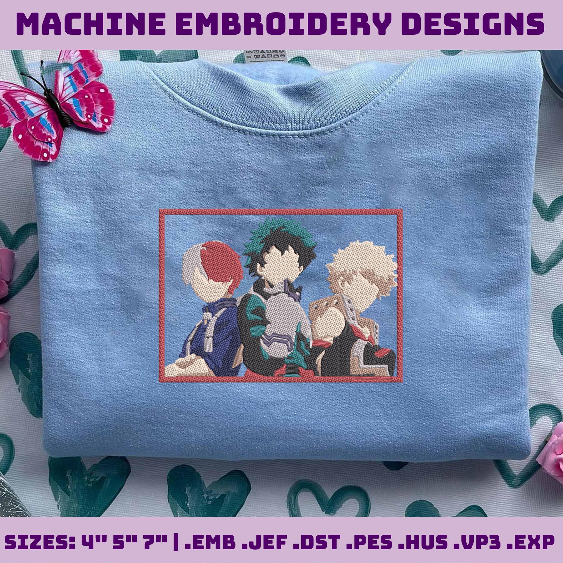 Hero Anime Embroidery, Academy Anime FIles, Hero Anime Embro | Inspire ...