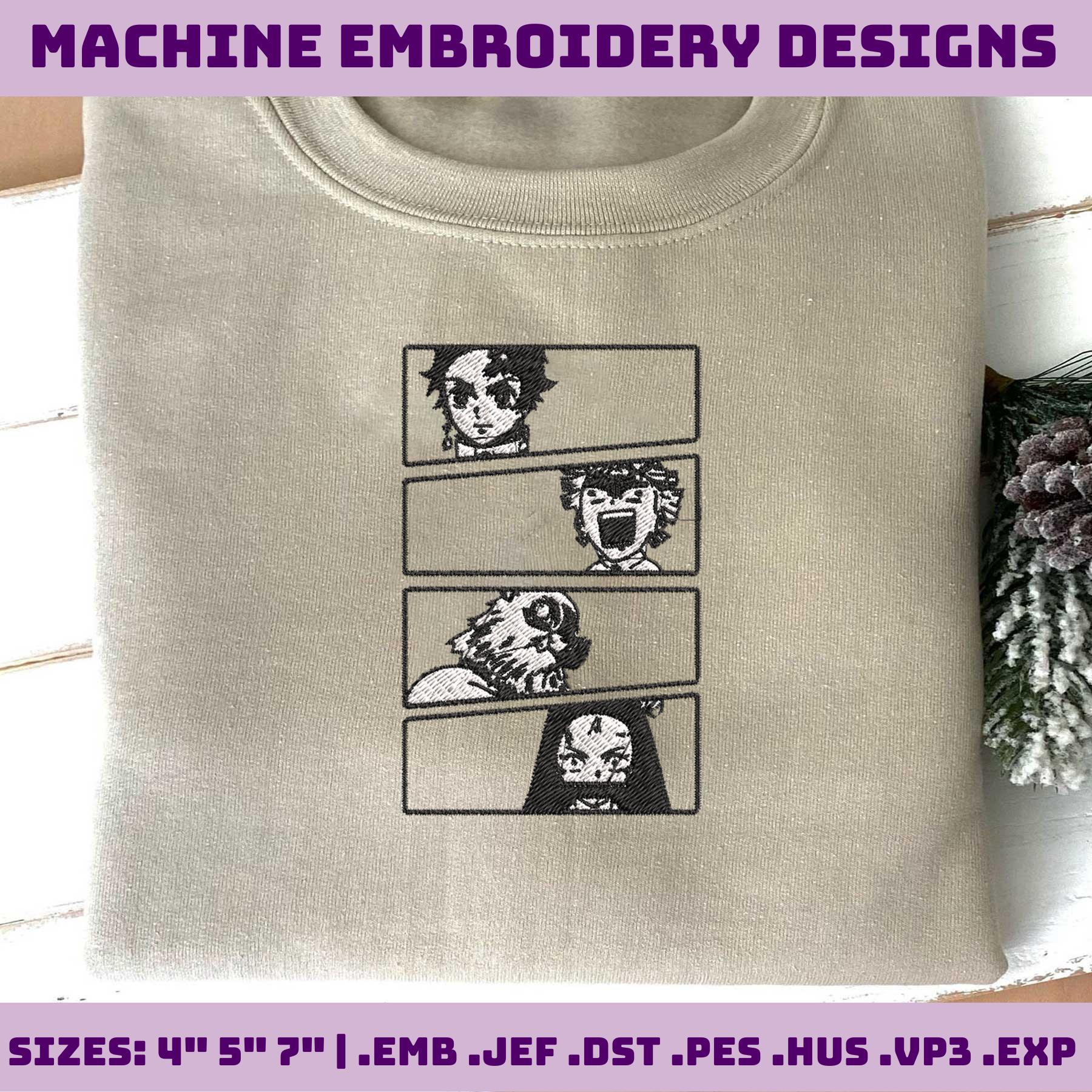 Anime Embroidery Patterns, Machine Embroidery Files, Anime D - Inspire ...