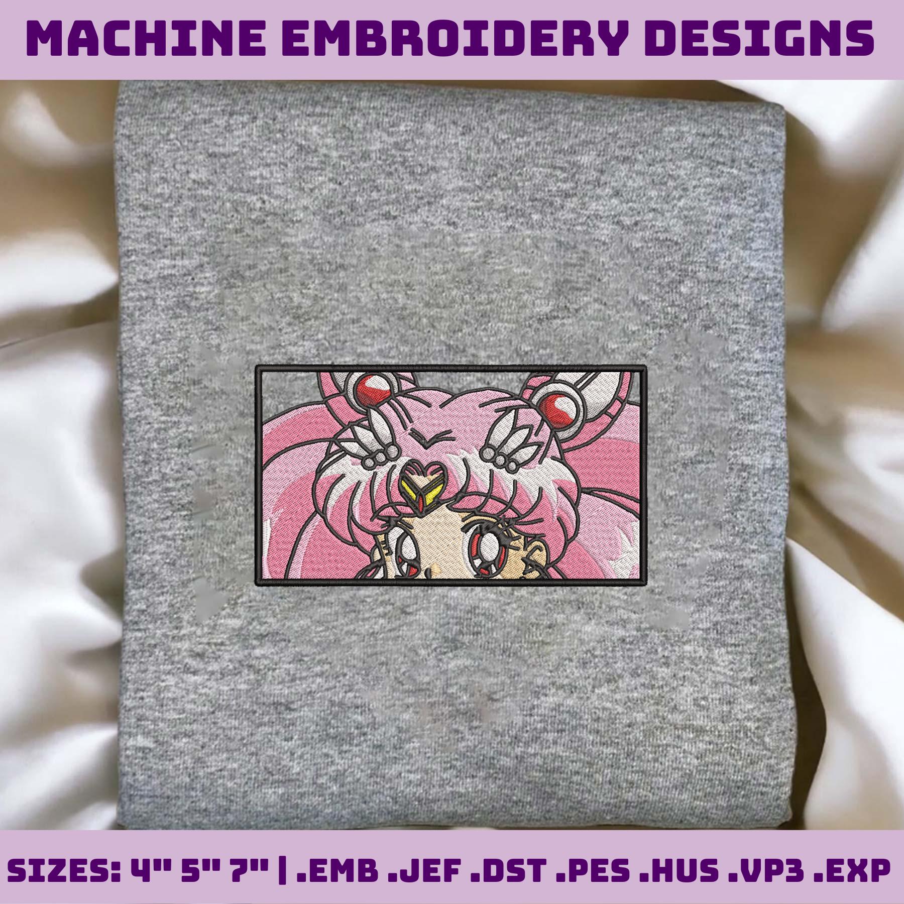 Pink Girl Anime Embroidery Designs, Inspired Anime Embroider - Inspire ...