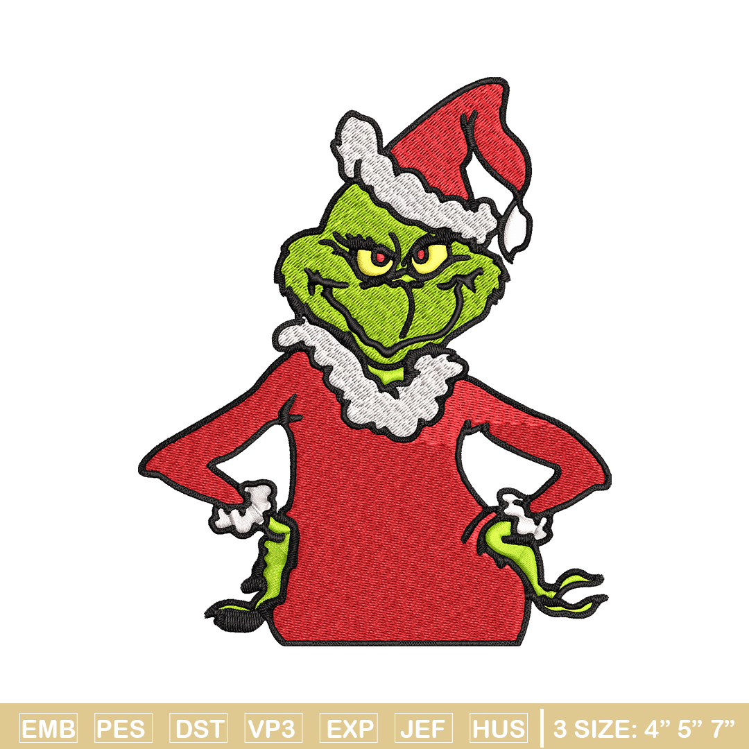 Christmas Grinch Embroidery design, Grinch christmas Embroid | Inspire ...