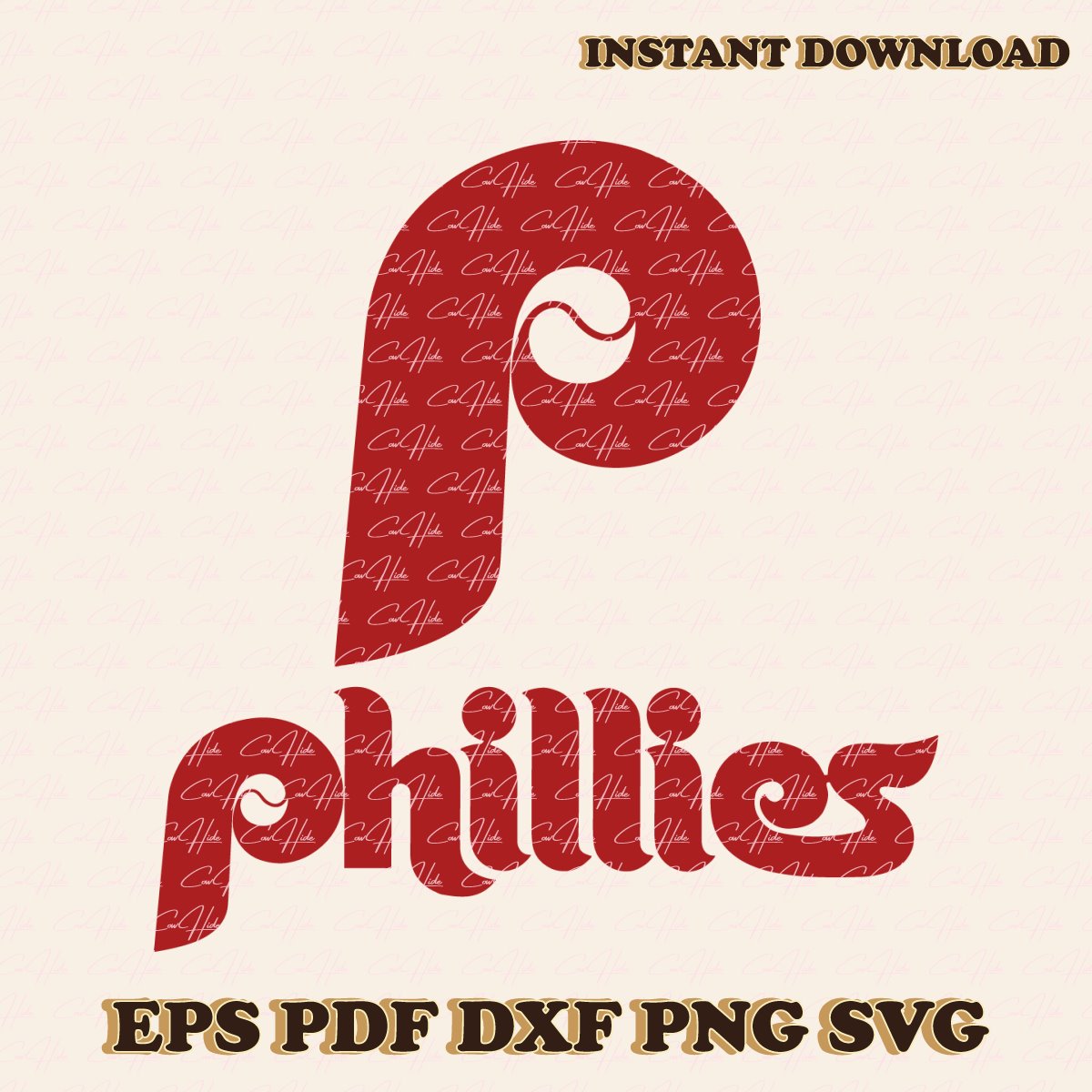 Vintage Philadelphia Phillies Baseball MLB SVG File For Cric | Inspire Uplift
