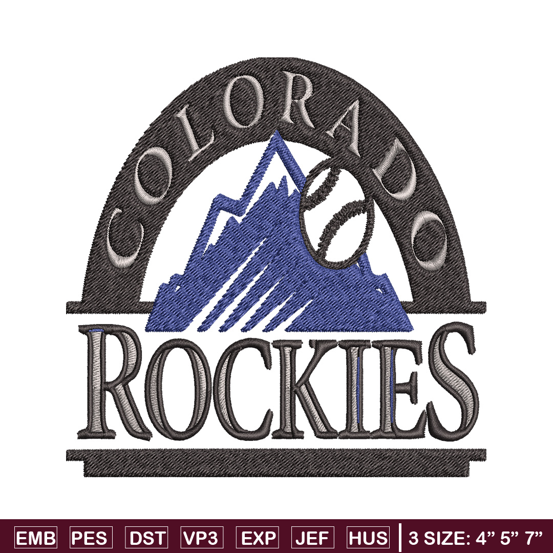 Colorado Rockies logo Embroidery, MLB Embroidery, Sport embr | Inspire ...