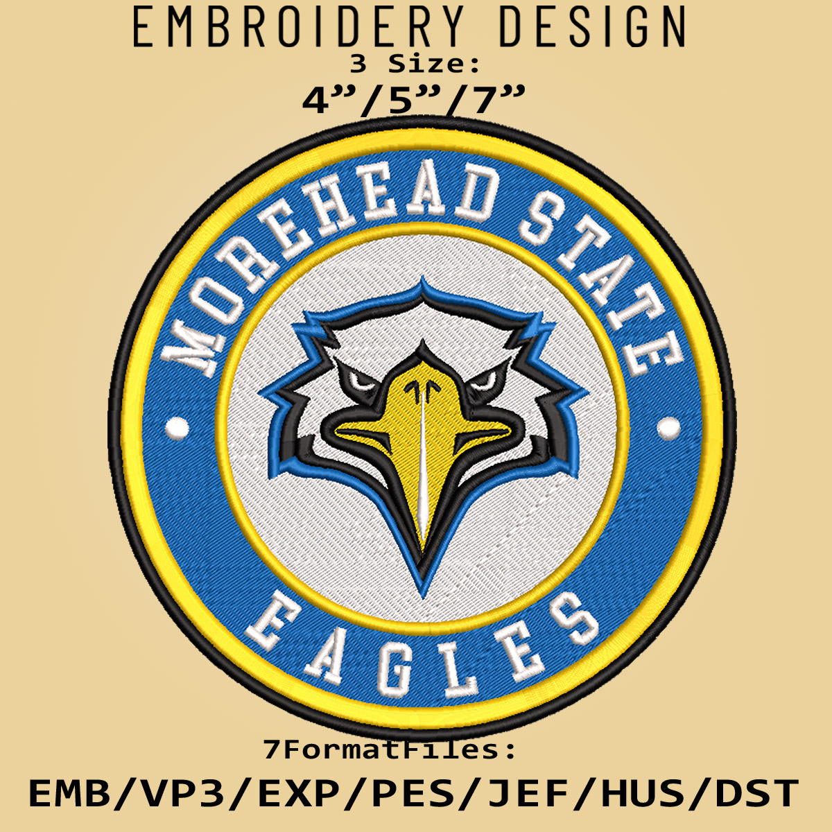 NCAA Logo Morehead State Eagles, Embroidery design, Embroide | Inspire ...