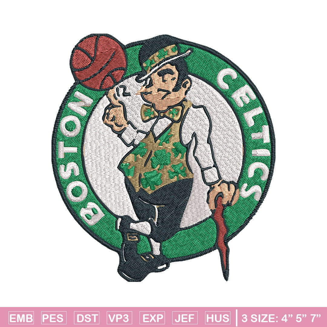 Boston Celtics Embroidery Design, Logo Embroidery, NBA Embro | Inspire ...