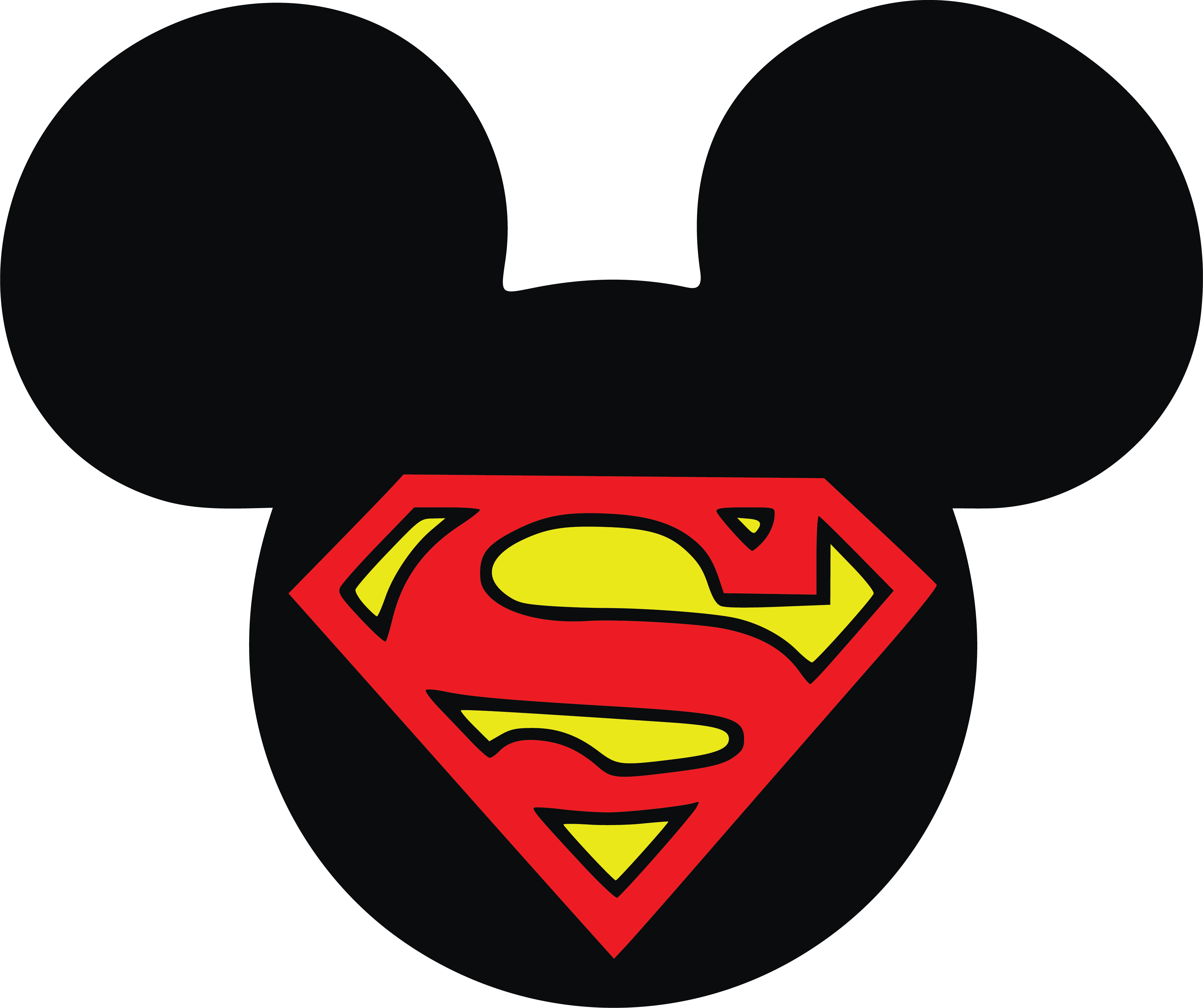 Mickey Superman Ears Svg, Mickey Head Svg, Disney Png, Disne | Inspire ...