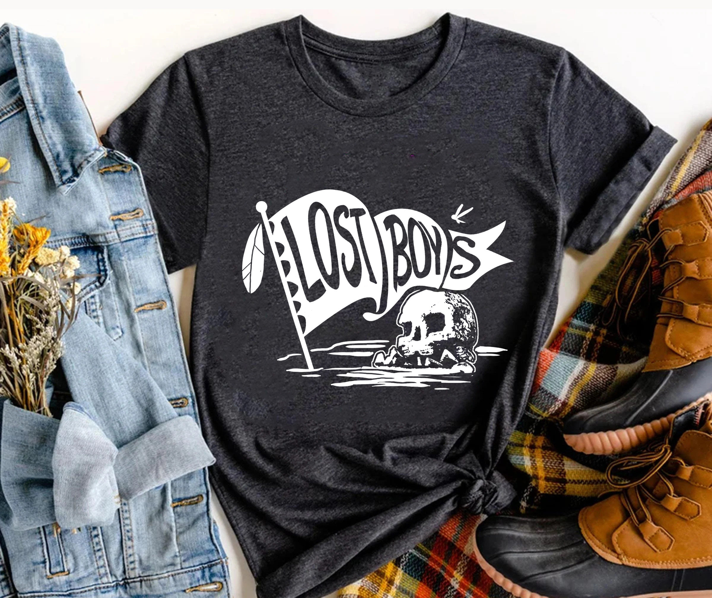 Disney Peter Pan The Lost Boys Skull Clan Banner Shirt, Disn | Inspire ...