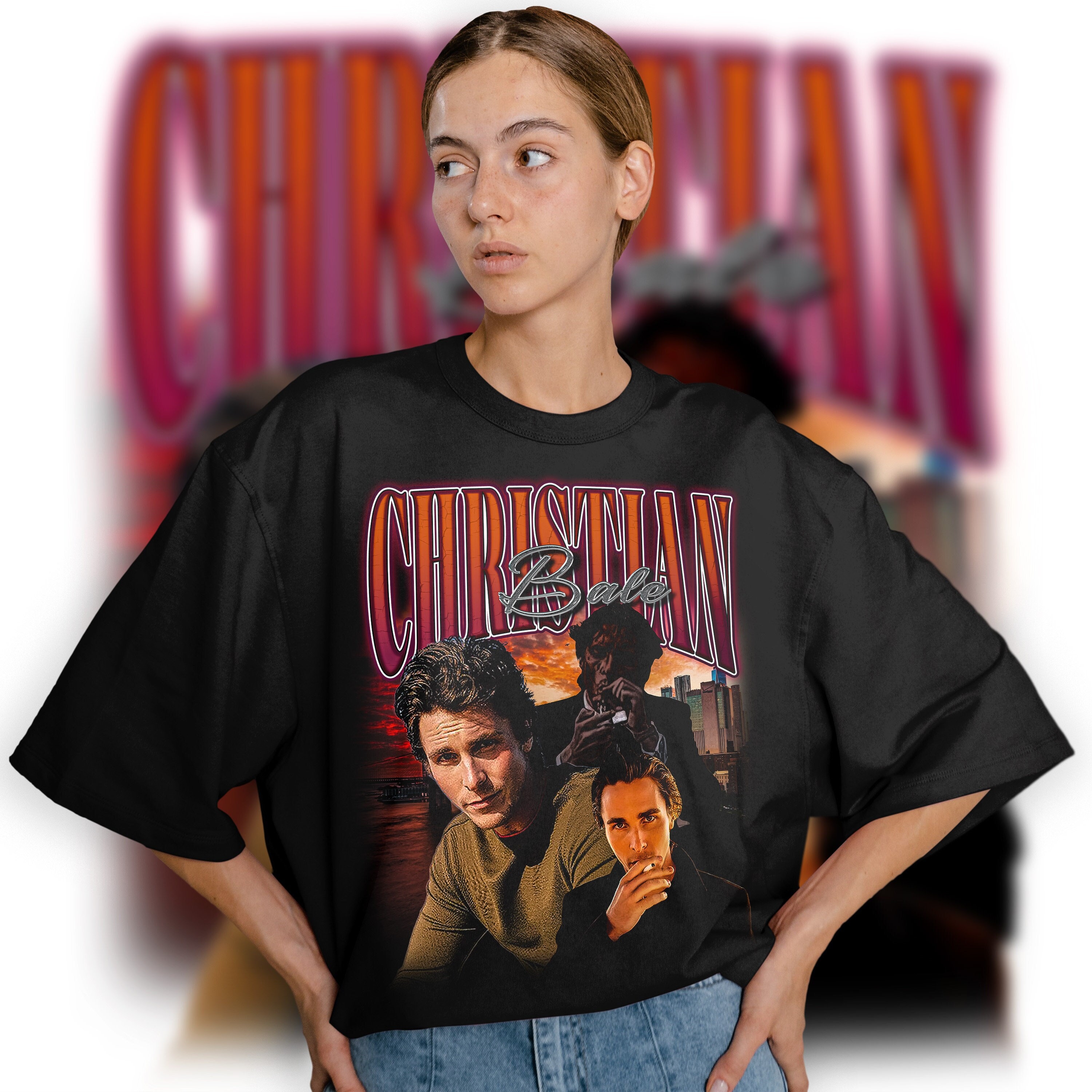 Limited CHRISTIAN BALE Vintage PNG, Graphic PNG, Retro 90s F | Inspire ...