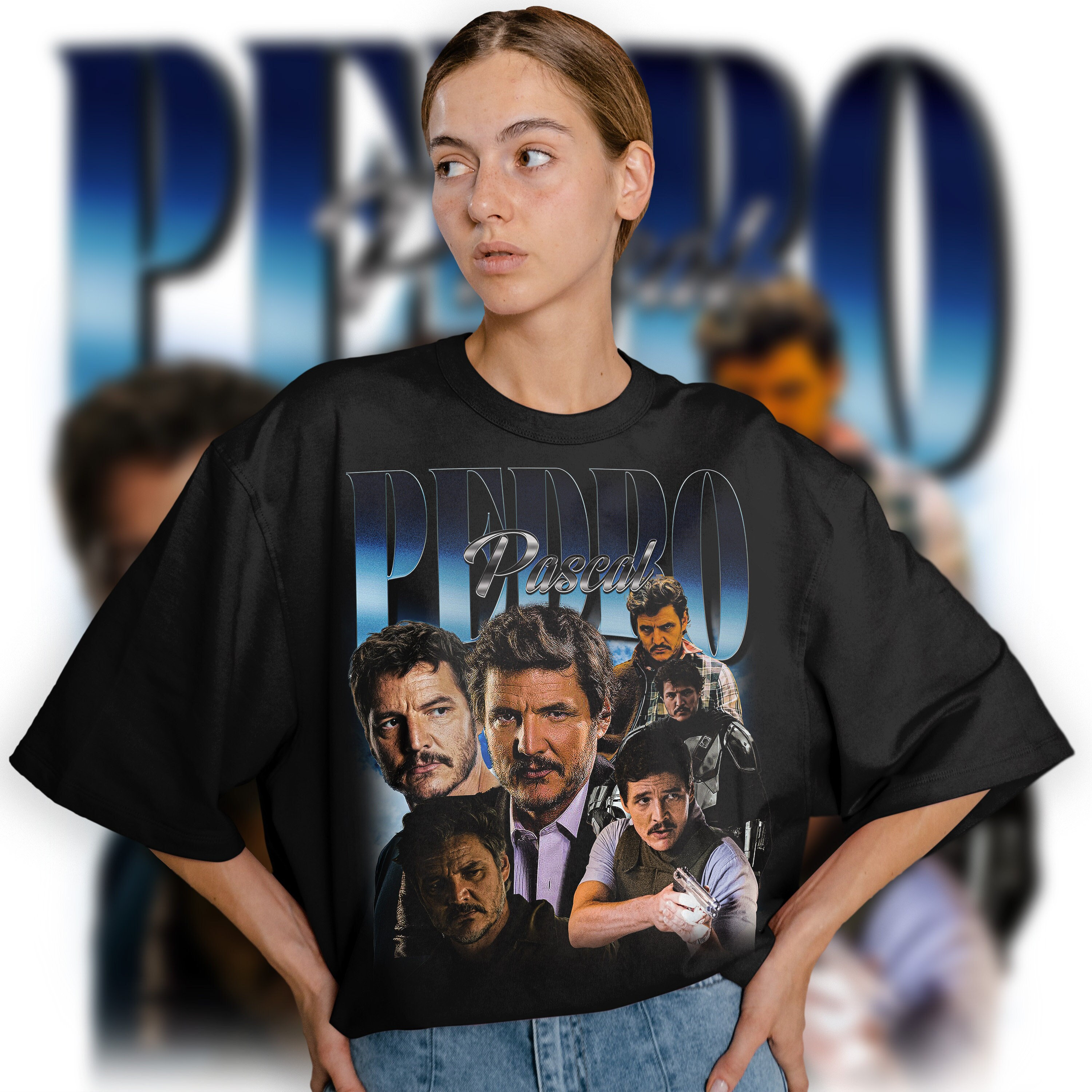 Limited Pedro Pascal Vintage PNG, Graphic Unisex PNG, Retro - Inspire ...