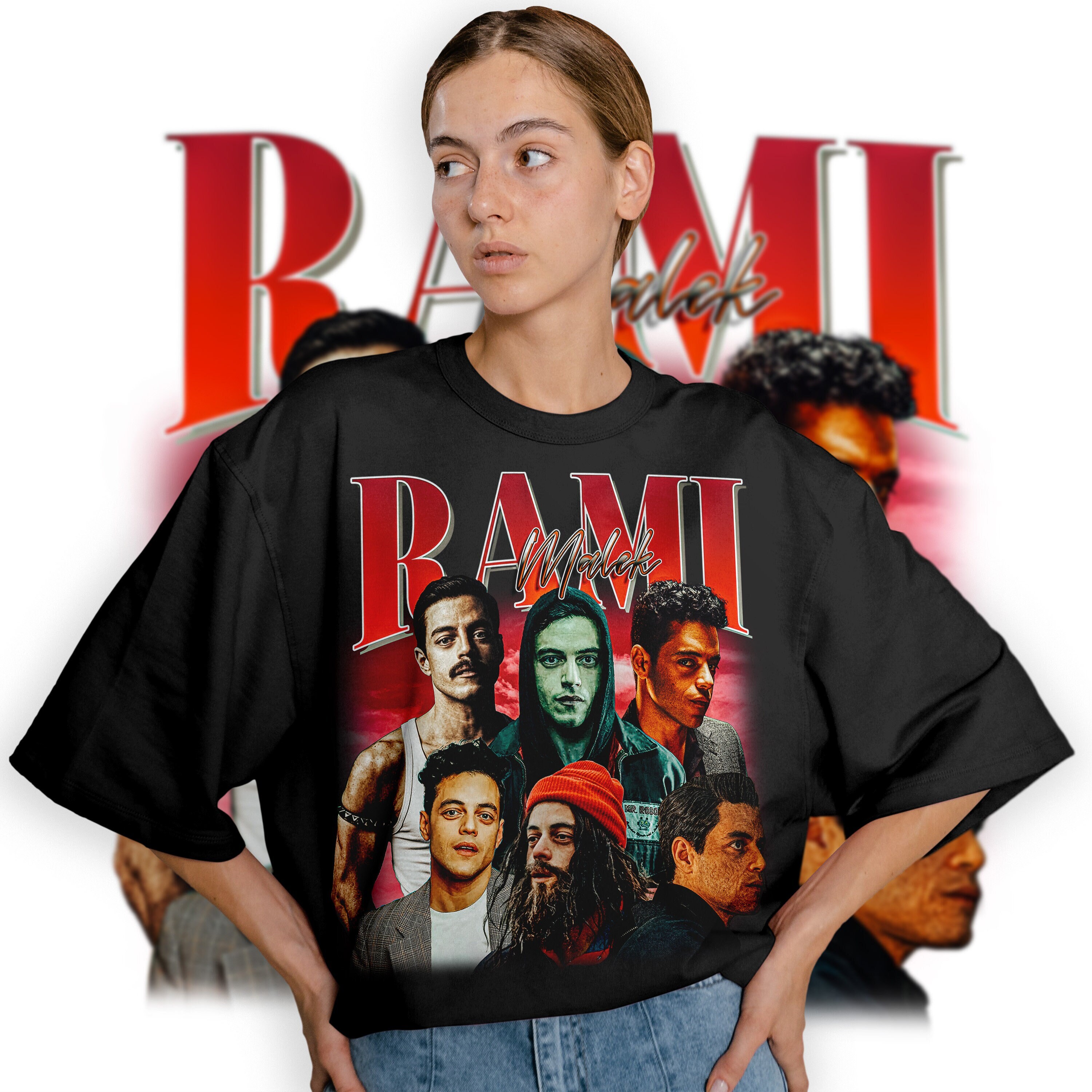 Limited Rami Malek Vintage PNG, Graphic Unisex PNG, Retro 90 | Inspire ...