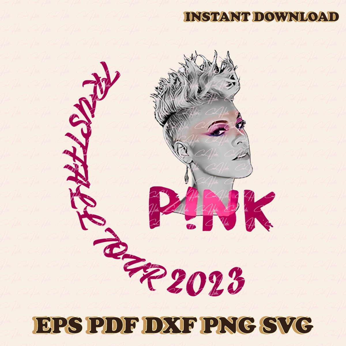 Pink Singer Tour Music Festival 2023 PNG Sublimation File | Inspire Uplift
