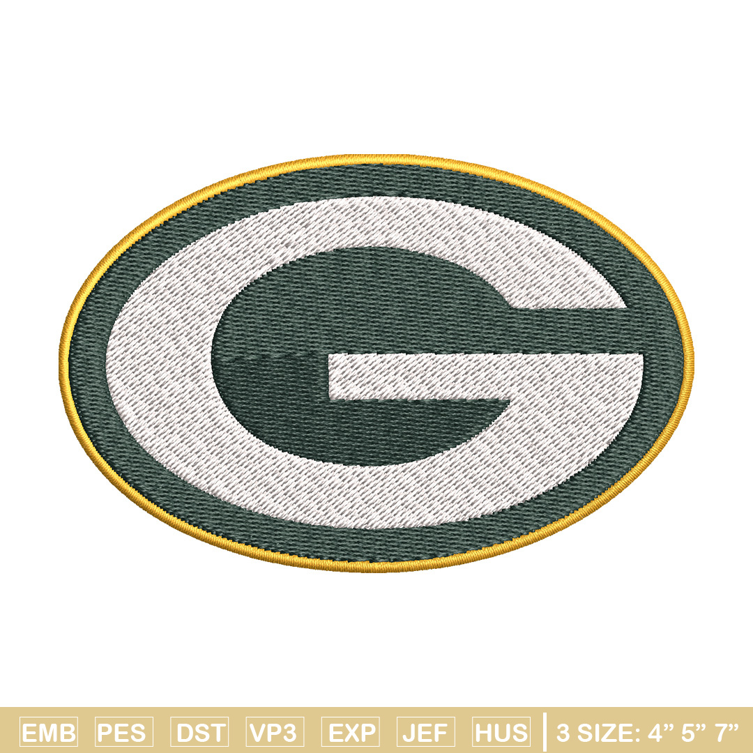 Green Bay Packers logo Embroidery, NFL Embroidery, Sport emb | Inspire ...