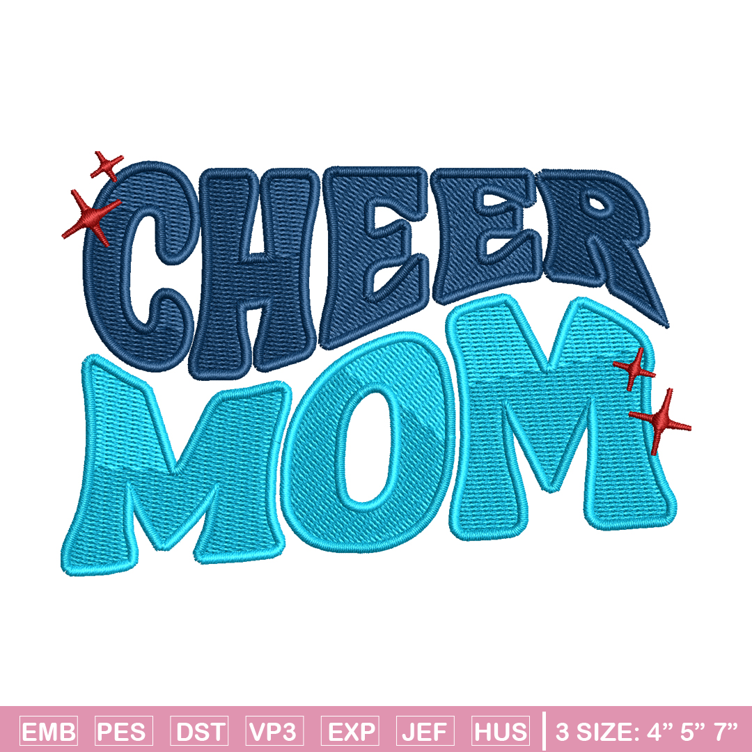 Cheer mom Logo embroidery design, Cheer mom Logo embroidery, | Inspire ...