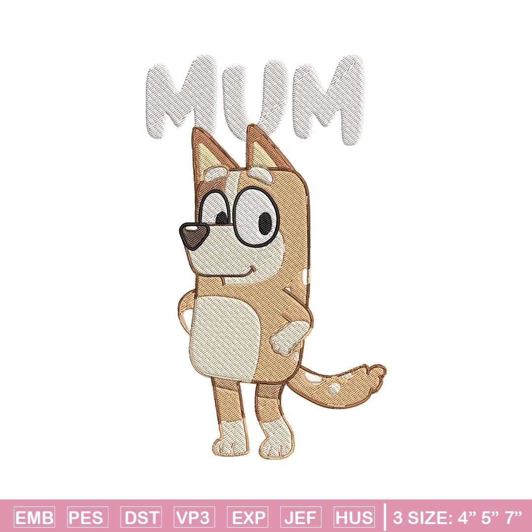 Chilli Heeler Embroidery, Bluey Cartoon Embroidery, cartoon | Inspire ...