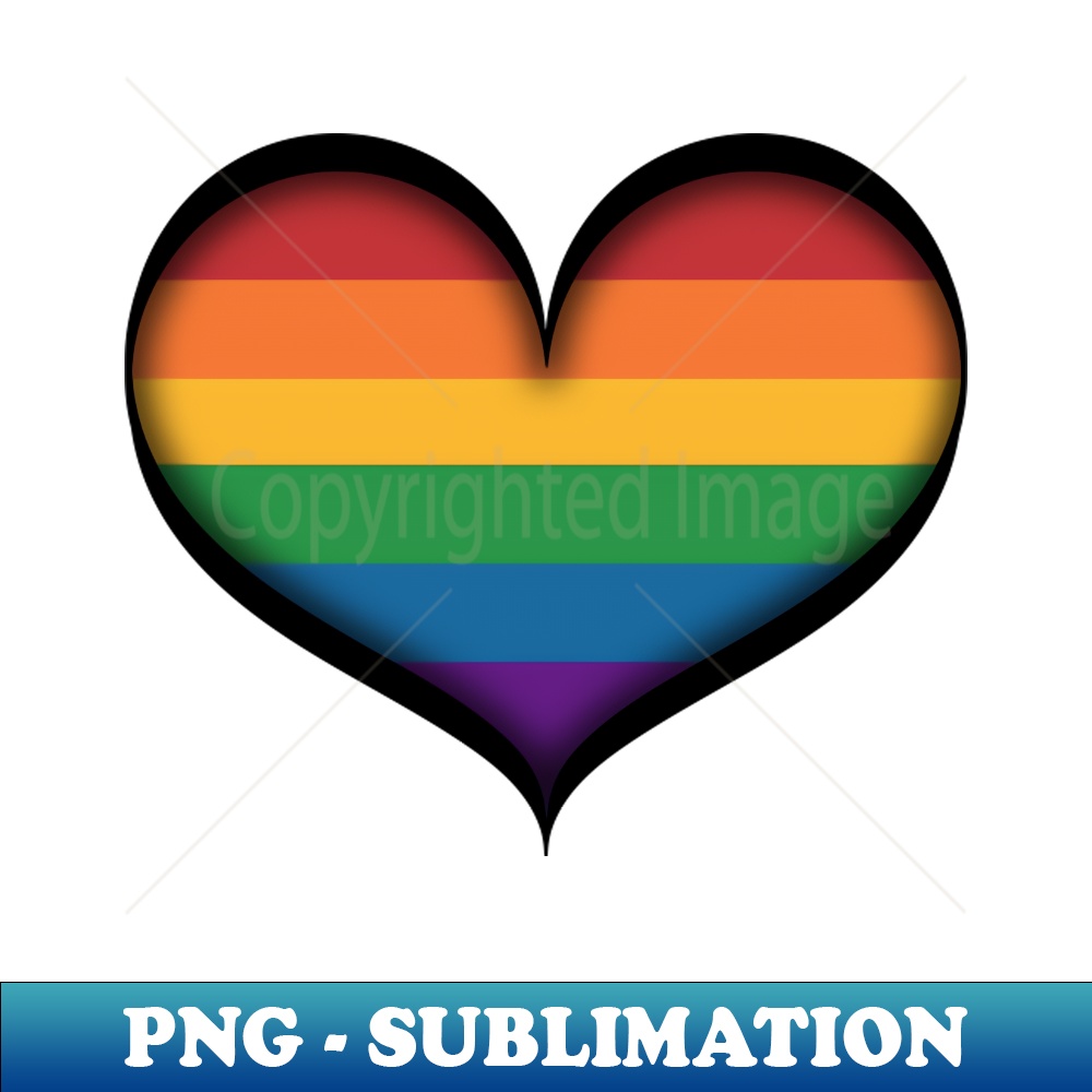 Large Vector Heart in LGBTQ Rainbow Pride Flag Colors - Inst | Inspire ...